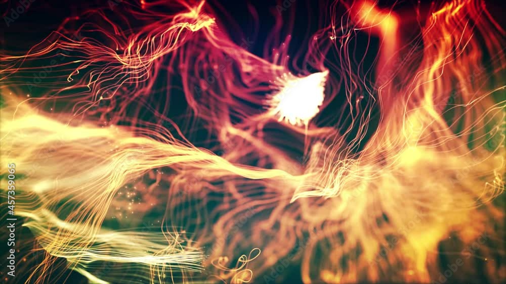 Abstract Fluid Particles Graphic Background Loop/ 4k animation of an ...