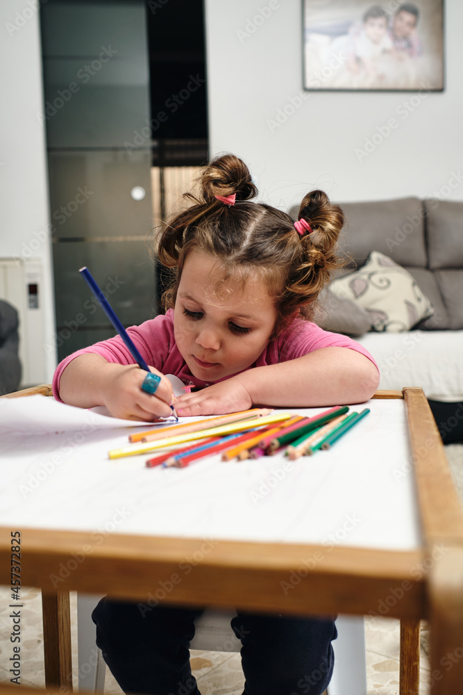 school, education, girl, pencil, drawing, desk, sitting, student, lear ...