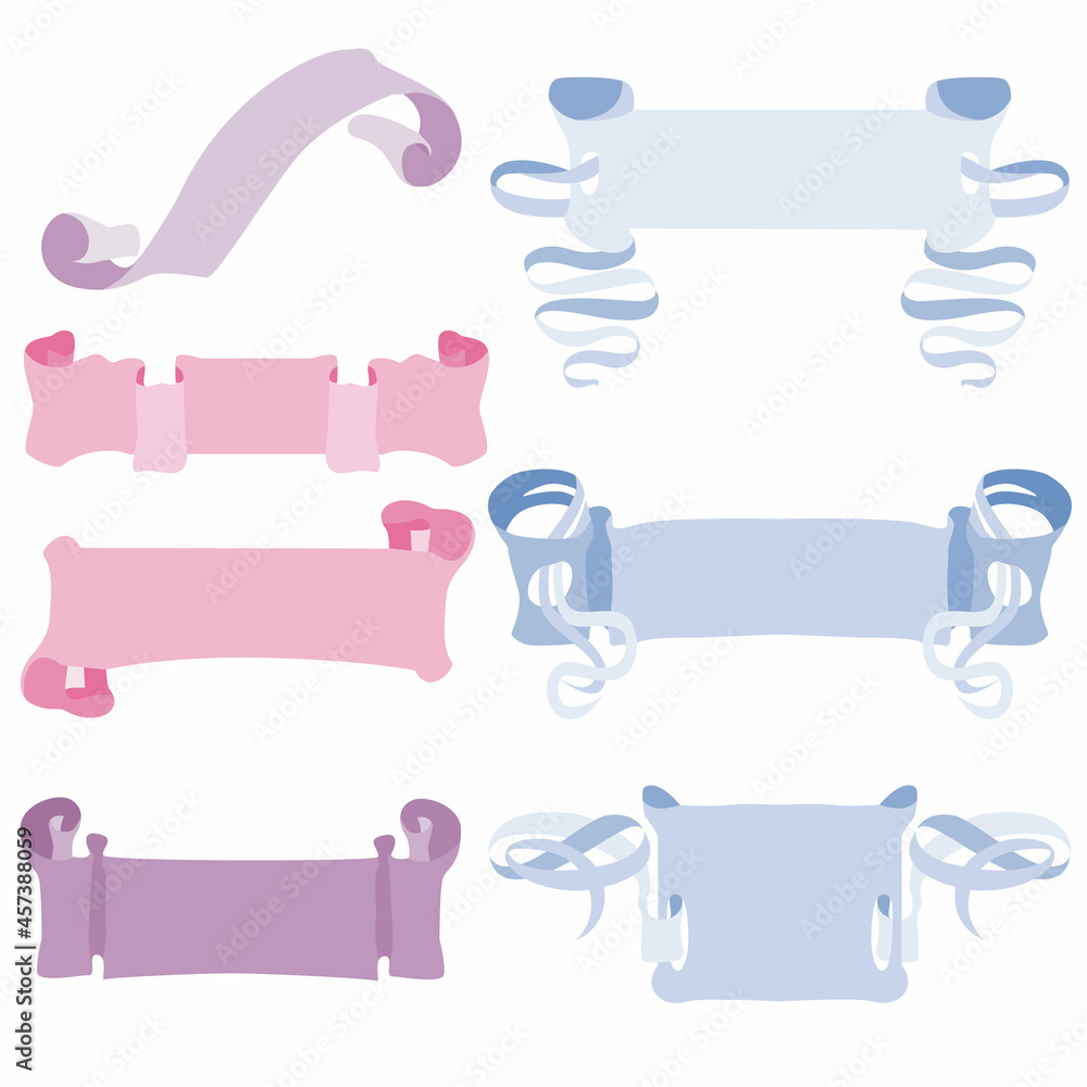 vector set paper ribbon in colors Stock Vector | Adobe Stock