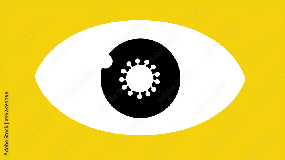 Illustration of human eye and corona, showing the impact of this single ...