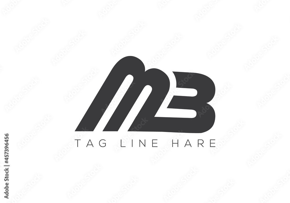 MB logo design. This logo icon incorporate with abstract shape in the ...