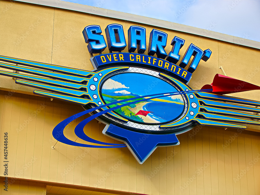 Anaheim,CA/USA - Nov 28, 2018 : Sign of Soarin` over California.Soarin ...
