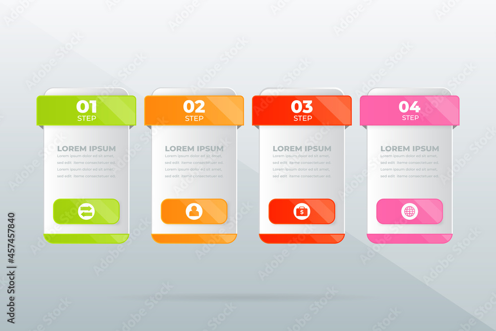 Business data visualization. Process chart. Abstract elements of graph ...