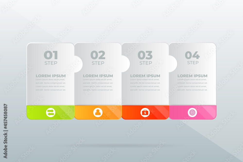 Business data visualization. Process chart. Abstract elements of graph ...