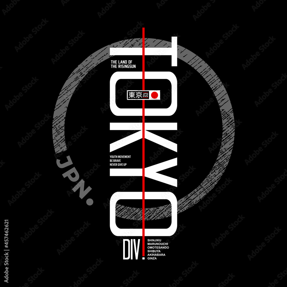 tokyo,stylish typography slogan. Colorful abstract design . Vector ...