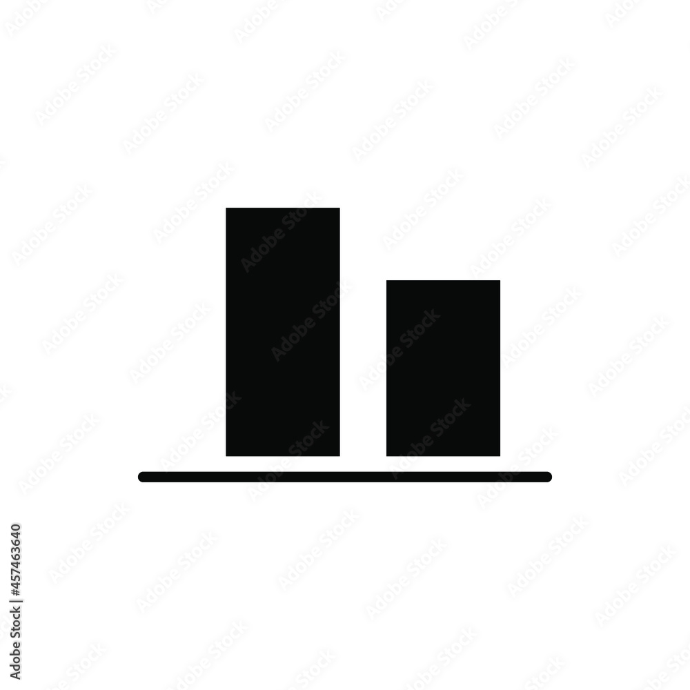 Vector illustration of vertical bottom align. Image app display icon ...
