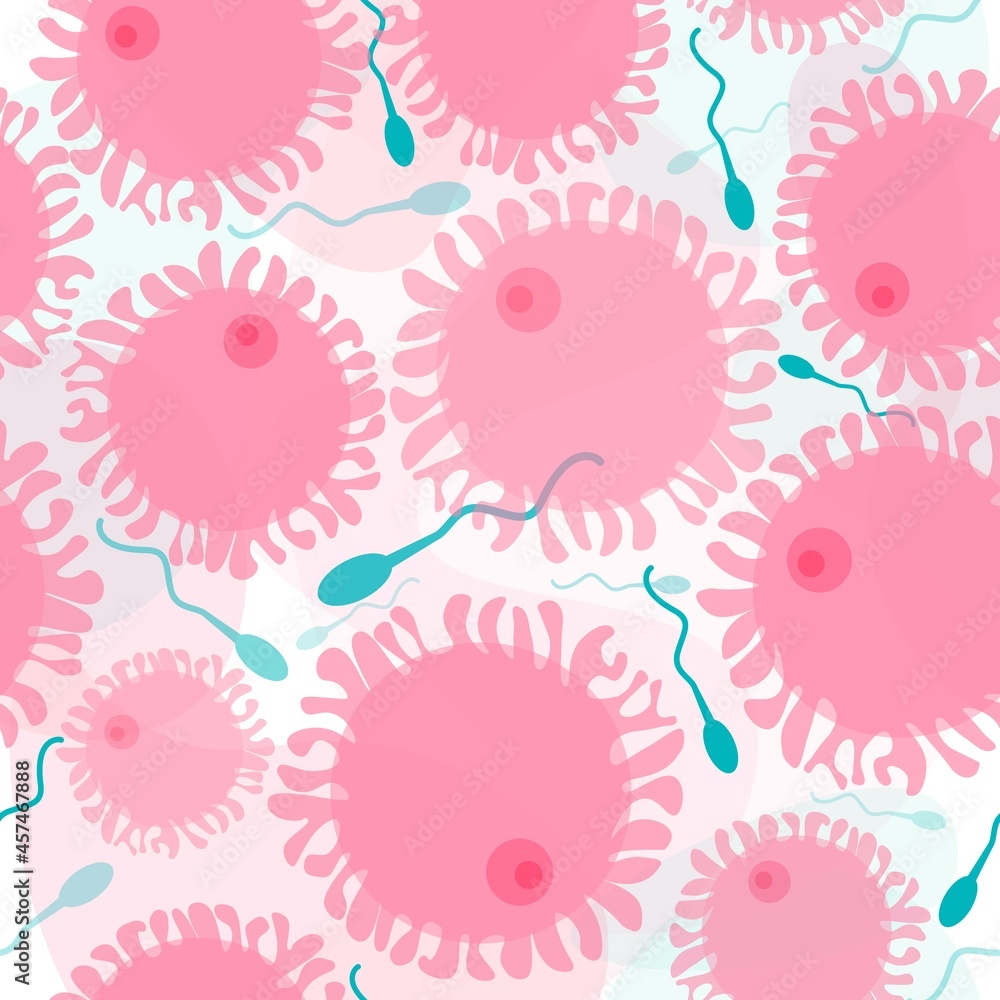 Vector illustration of IVF repeating seamless pattern. Pattern with ...
