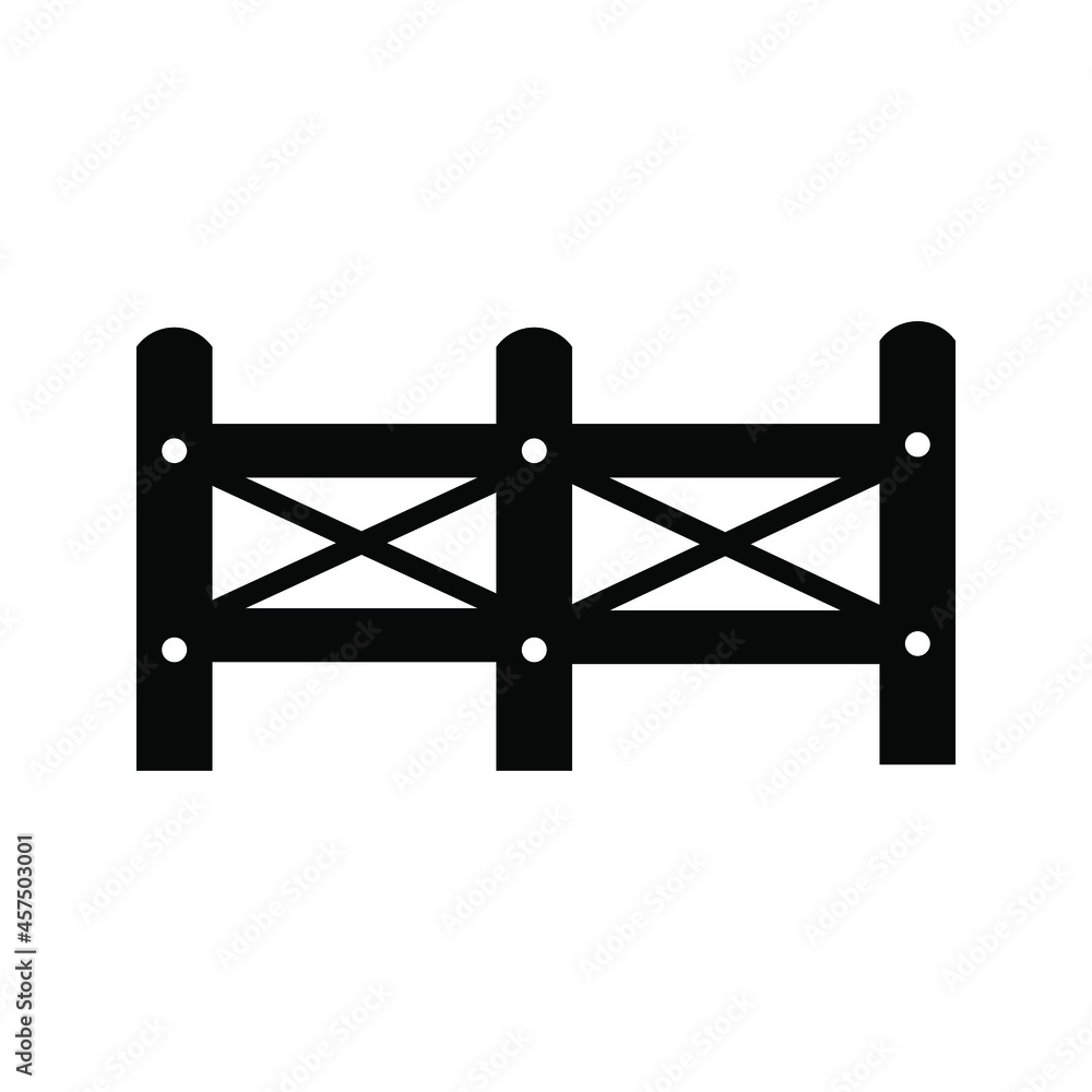 Fence icon vector. paling illustration sign. fencing symbol. hedge logo ...