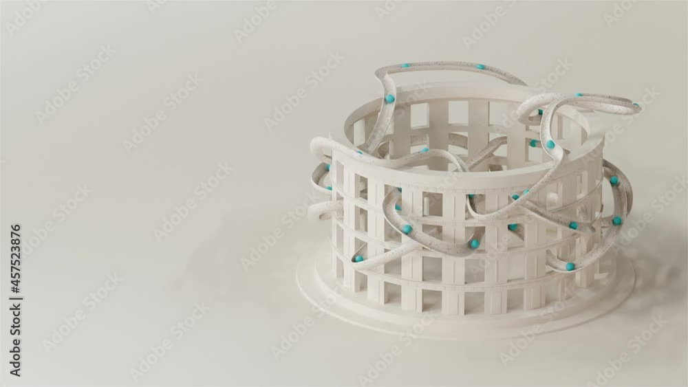 Abstract animated background. Modern 3d render with elements of motion ...