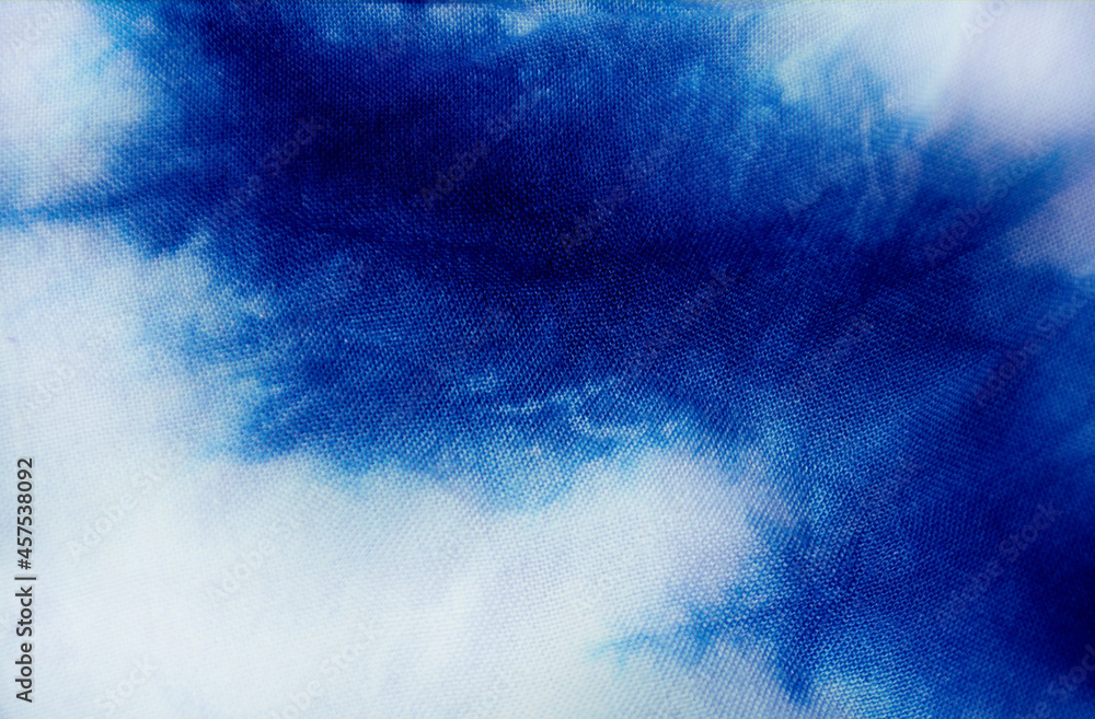 Indigo frame textile background, process dye fabric indigo color ...