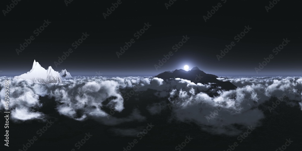 Panorama of clouds, HDRI, environment map , Round panorama, spherical ...