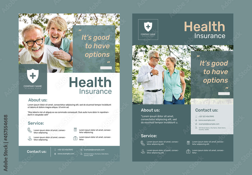 Poster Layouts for Health Insurance Stock Template | Adobe Stock