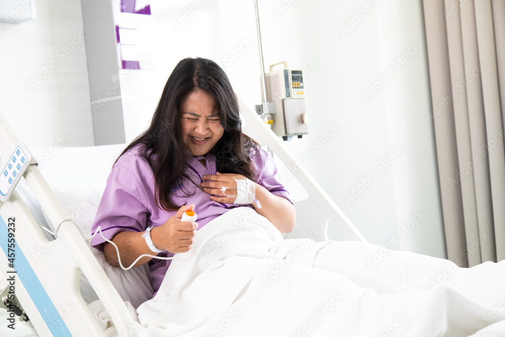 emergency nurse call button in hospital room. emergency botton for ...