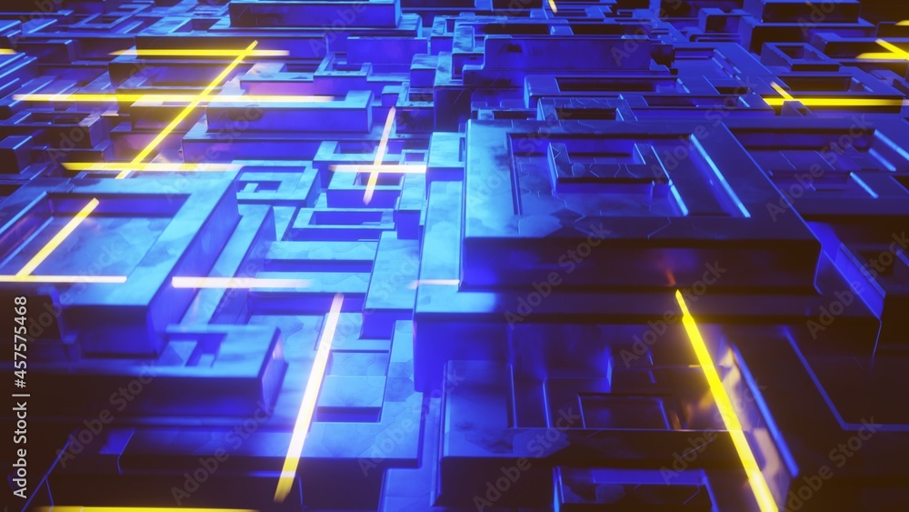 3D Abstract futuristic wallpaper and background design Stock ...