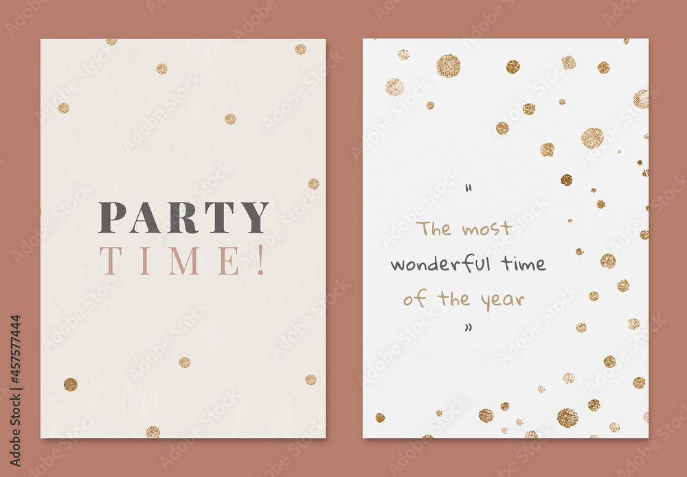 Festive Invitation Card Layout Stock Template | Adobe Stock