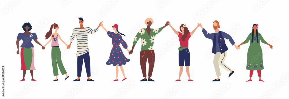 Multicultural team. Unity in diversity. People of different ...