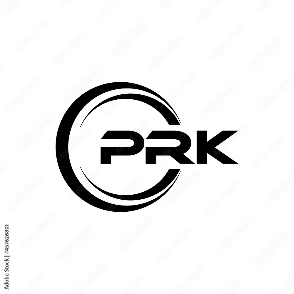 PRK letter logo design with white background in illustrator, vector ...
