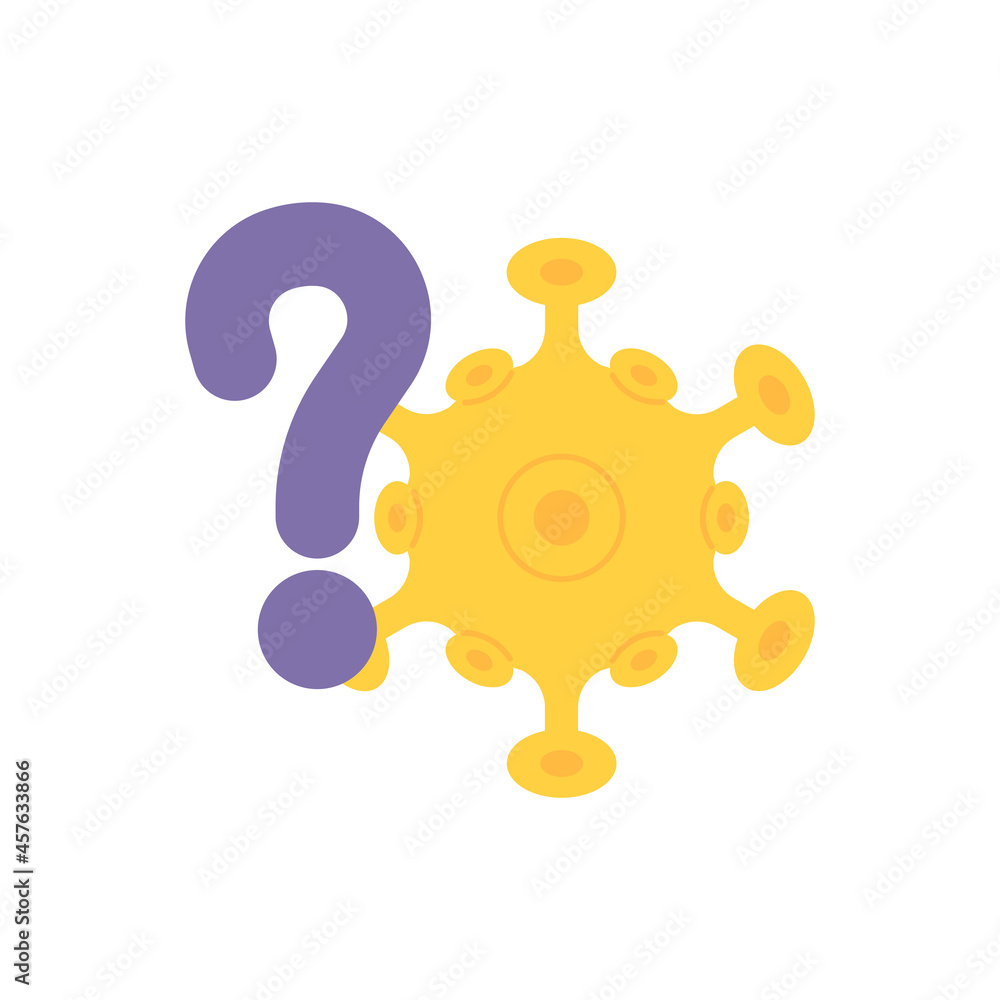 concept icon FAQ about virus or disease, questions about corona virus ...