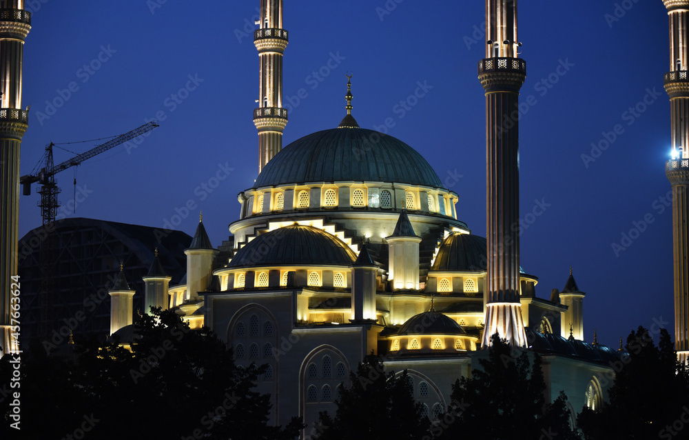 Main mosque of the Chechen Republic - Akhmad Kadyrov Mosque (officially ...