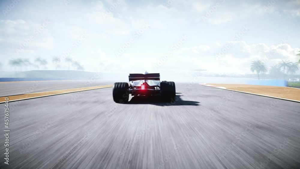 Race car. Very fast driving. Succes concept. Realistic 4K animation ...