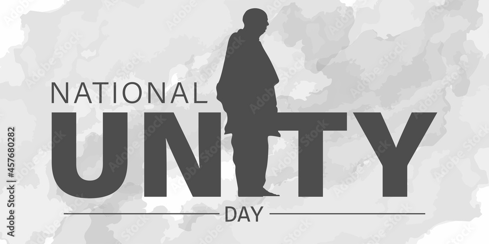 Vector Illustration of National Unity Day. The Iron man of India Statue ...