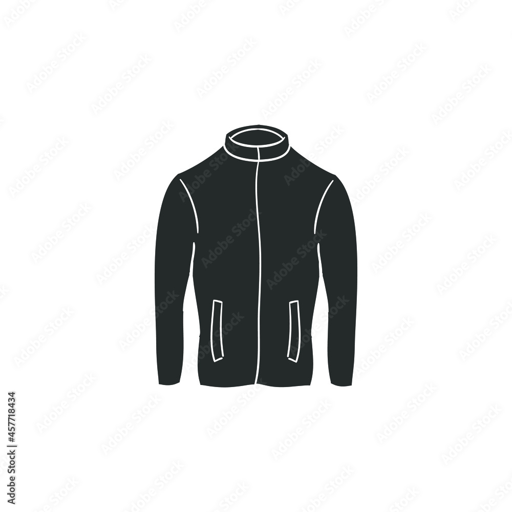 Sport Jacket Icon Silhouette Illustration. Clothes Vector Graphic ...