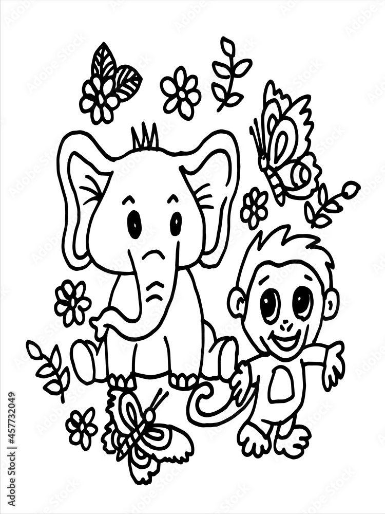 DINOSAUR,CAT COLORING PAGE,FLOWER COLORING PAGE,WATERCOLOR FLOWER ...