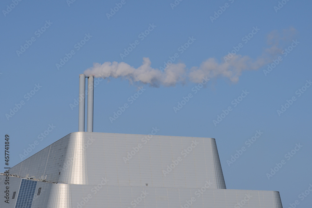 Beautiful closeup bright view of Covanta Plant (Dublin Waste to Energy ...