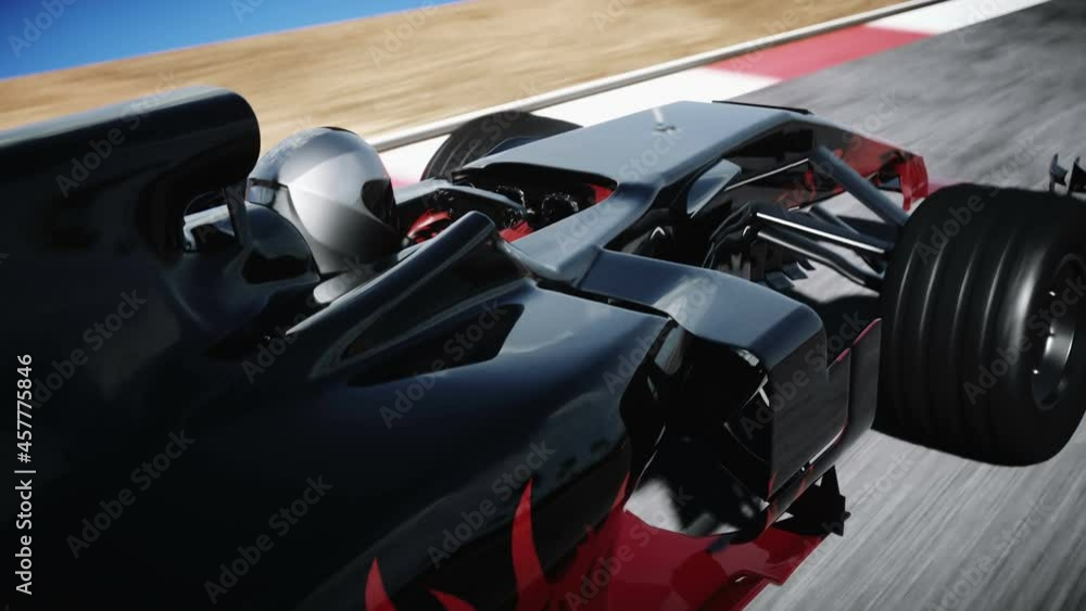 Race car and racer. Very fast driving. Succes concept. Realistic 4K ...