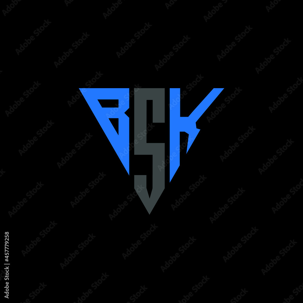 BSK letter logo abstract design. BSK unique design, BSK letter logo ...