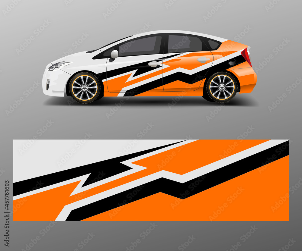 Car decal graphic vector wrap vinyl sticker. Graphic abstract wave ...