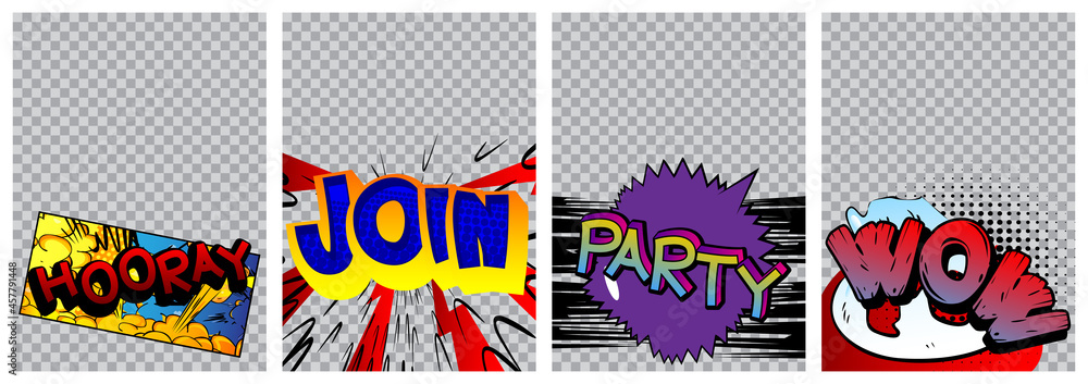 Comic Book Cover, Corporate Flyer Design Template Collection. Set of ...