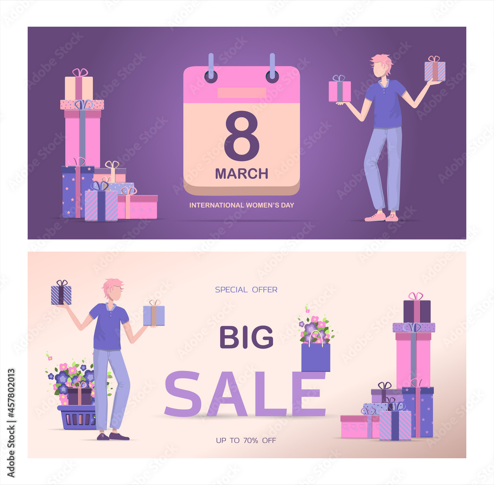 Card for the international mother s day Vector illustration for March 8 ...