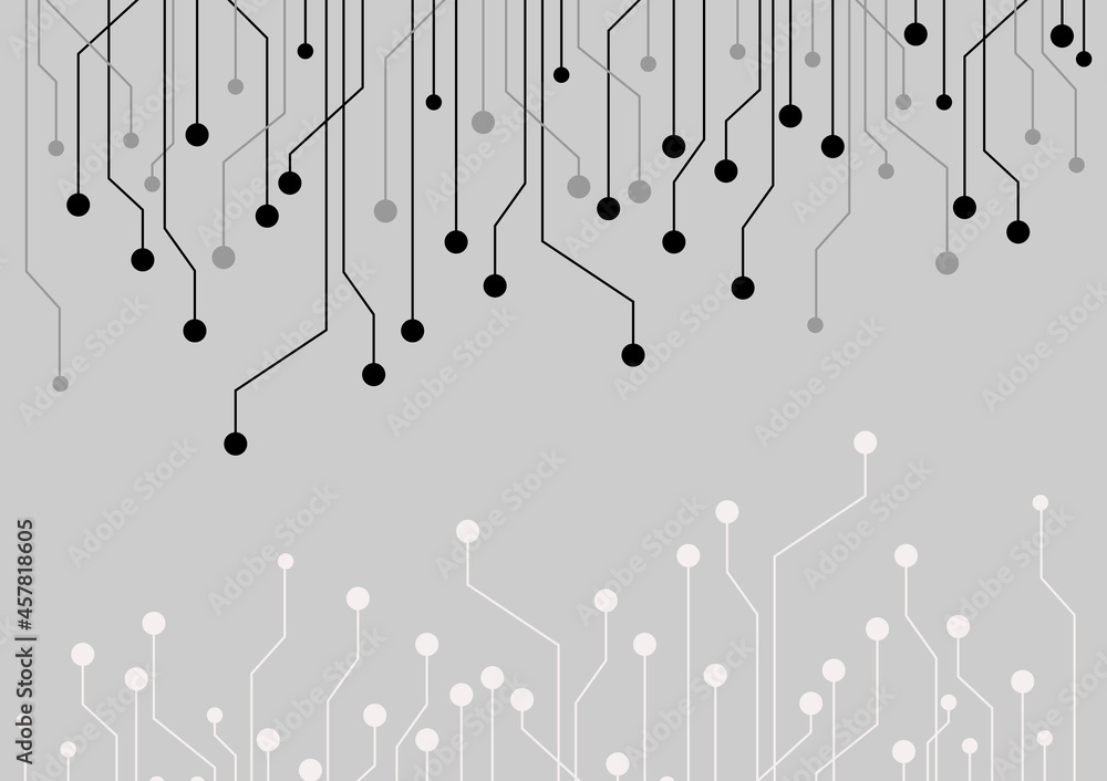 Technology with black and gray lines lines pattern in light grey ...