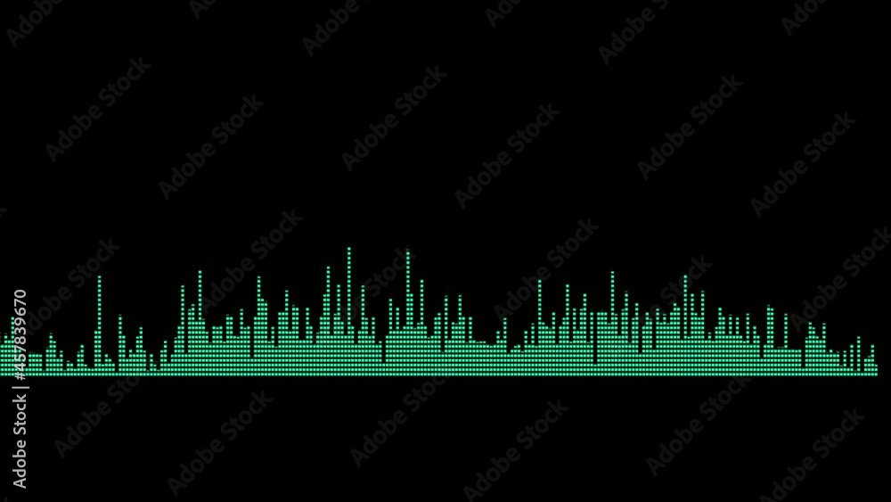 Visualization of voice record, artificial intelligence. Music equalizer ...