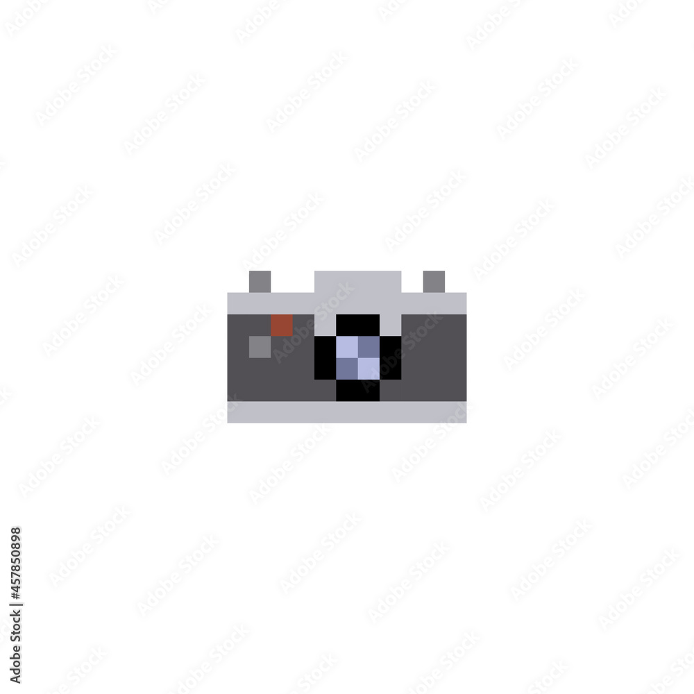 Vintage 8 bit camera pixel art. Vector illustration of camera cross ...