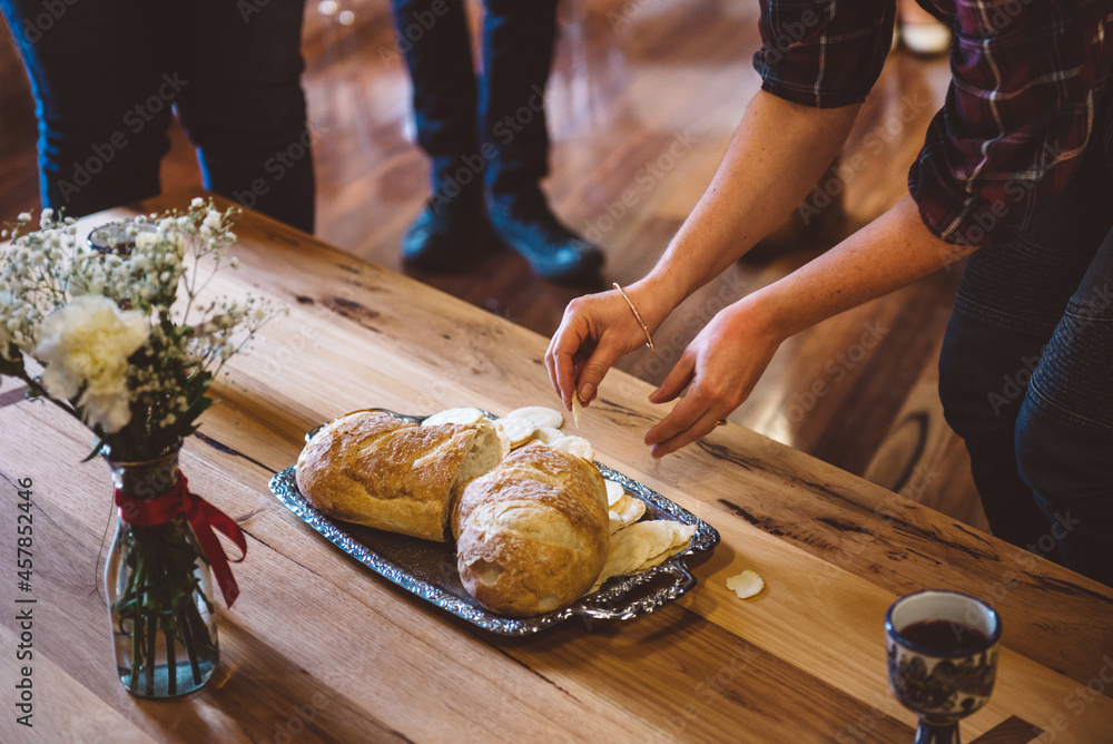 Communion bread Stock Photo | Adobe Stock