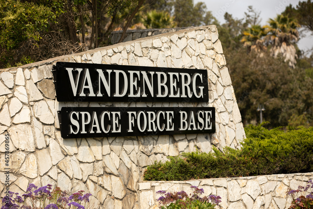 Vandenberg Air Force Base, California, USA - July 25, 2021: Sun shines ...