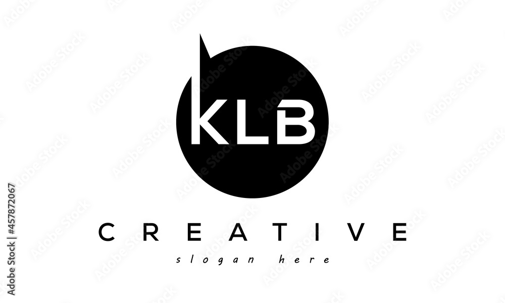 KLB creative circle letters logo design victor Stock Vector | Adobe Stock