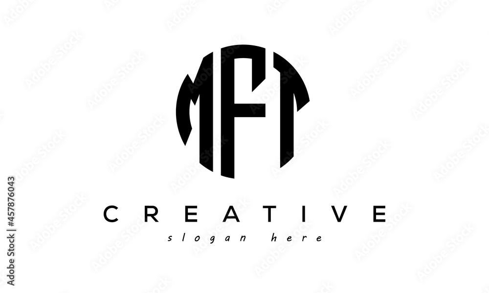 Letter MFT creative circle logo design vector Stock Vector | Adobe Stock