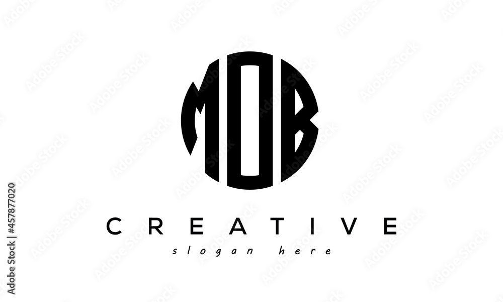 Letter MOB creative circle logo design vector Stock Vector | Adobe Stock
