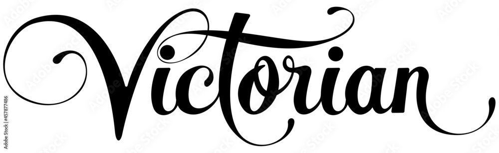 Victorian - custom calligraphy text Stock Vector | Adobe Stock