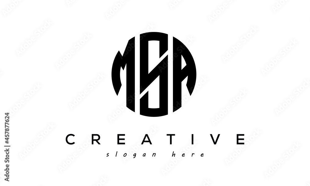 Letter MSA creative circle logo design vector Stock Vector | Adobe Stock