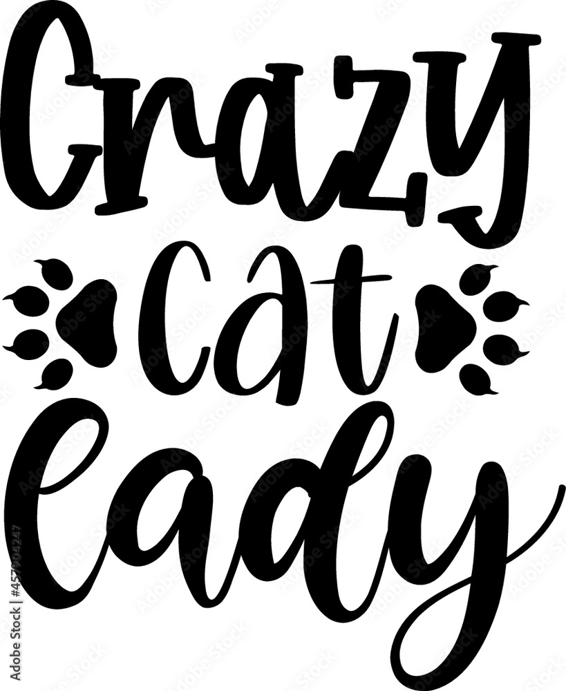 Cat Svg Design Cut Files For Cutting Machines Like Cricut Stock Vector