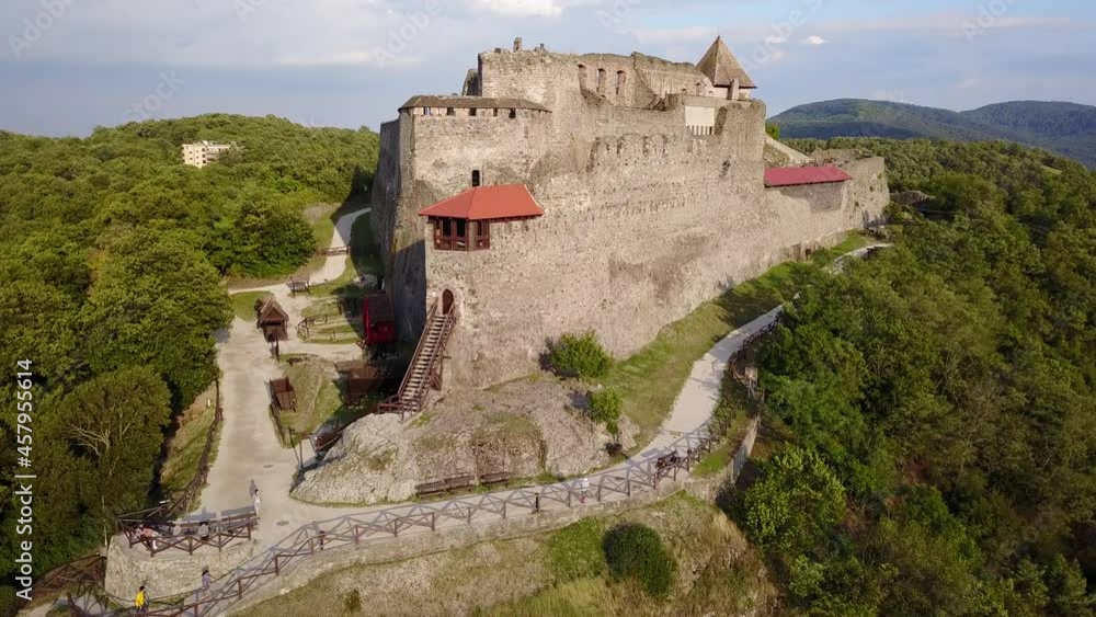 Cinematic 4K aerial drone rise and reveal footage of the Visegrád High ...