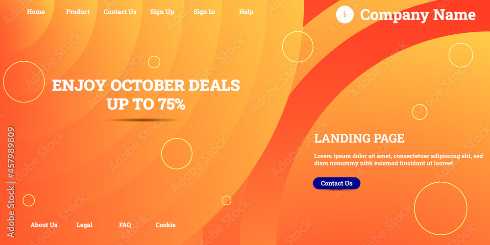 Editable abstract website background with attractive orange gradient ...