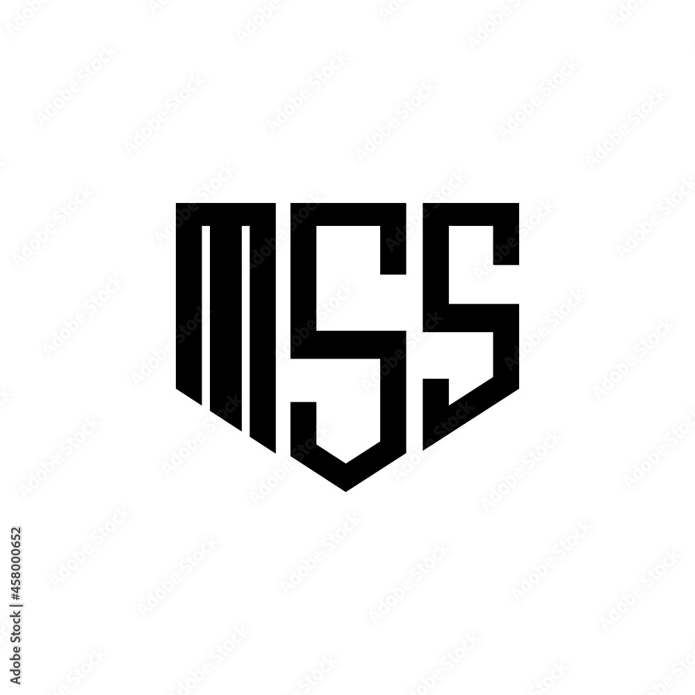 MSS letter logo design with white background in illustrator, vector ...