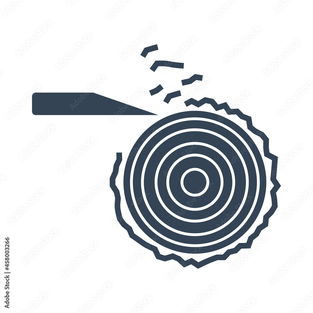 Vector black icon turning lathe, machine for shaping wood, cutting ...