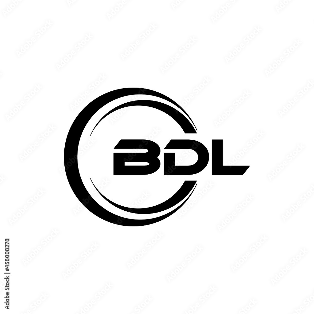 BDL letter logo design with white background in illustrator, vector ...