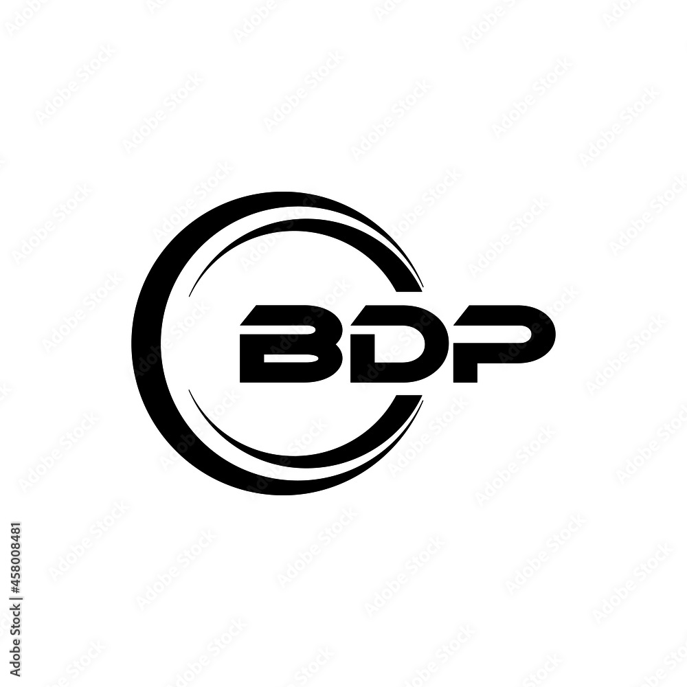 BDP letter logo design with white background in illustrator, vector ...